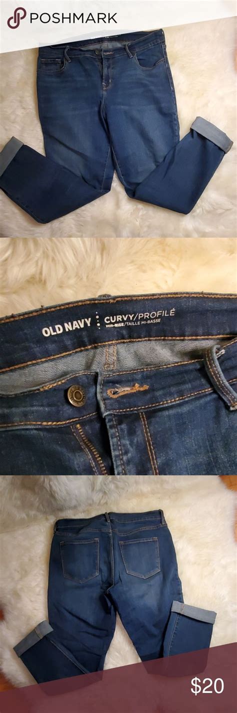 Curvy Mid Rise Denim Jeans Stretchy And Comfortable