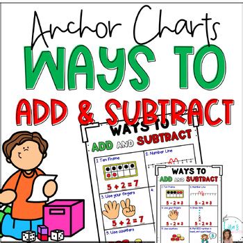Ways To Add And Subtract Math Anchor Chart Print And GO By Lisa S Classroom