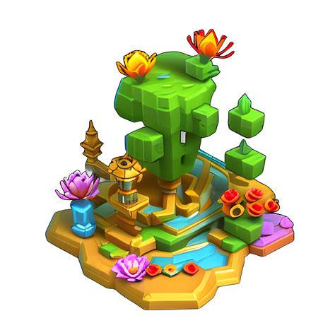 Fantasy 3d Small Island Tree Game Ai Generated 32422943 Png