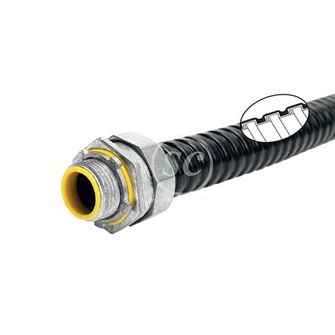 Liquid Tight Flexible Metal Conduit Type Vjc ท่ออ่อนกันน้ำสีดำ Sc Fittings Conduit Fittings