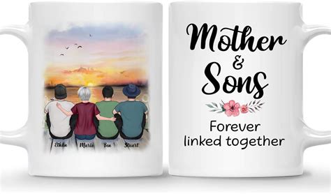 Gossby Taza Personalizada Madre Y 3 Hijos Regalo De Cumpleaños Para