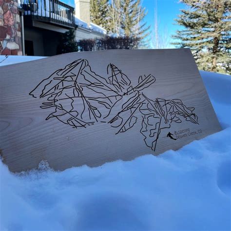 Custom Ski Trail Map Cutting Board Make Your Own Ski Trail Map