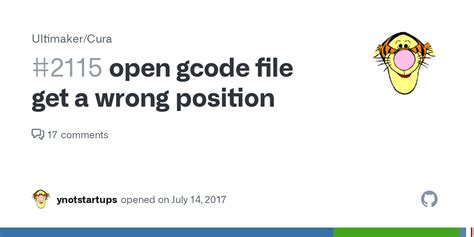 Open Gcode File Get A Wrong Position · Issue 2115 · Ultimakercura