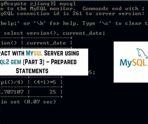 Interact With Mysql Server Using Mysql2 Gem Part 3 Prepared Statements