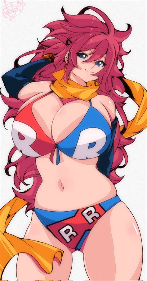 Rule 34 2d Android 21 Android 21 Human Big Breasts Dragon Ball Light Skinned Female Light