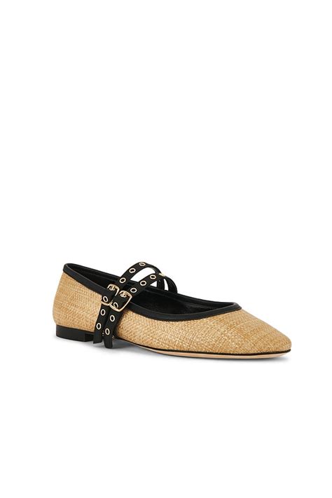 Paige Jackson Mary Jane Flat In Natural Revolve