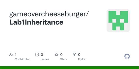 Github Gameovercheeseburgerlab1inheritance