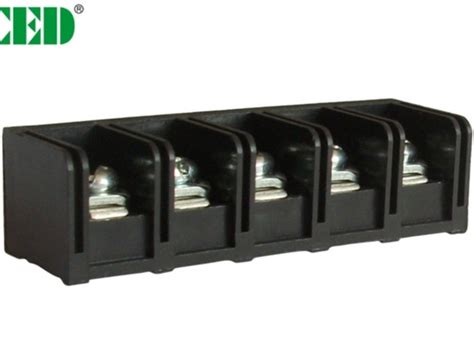 Black 20a Barrier Power Terminal Blocks With 2 12 Poles Brass Pbt 11mm