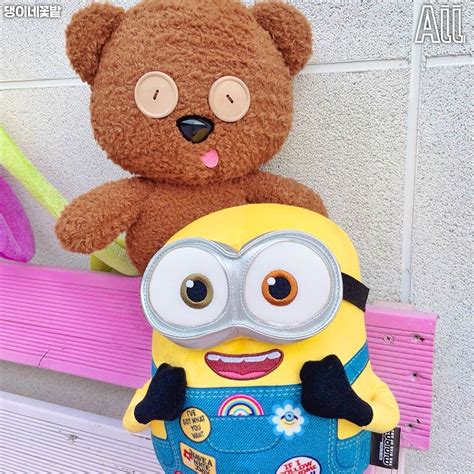 일상의 모든것과 기분전환 귀욤뽀짝한 미니언즈 밥 절친 졸귀탱구리 곰돌이팀 인형💗💗 삐죽나온 혓바닥과
