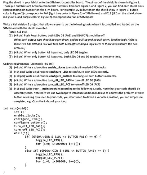 Plug The Shield In Your Lab Kit Onto The STM Chegg
