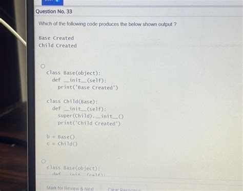 Question No Which Of The Following Code Studyx