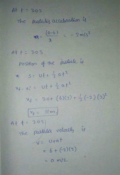 The Figure Below Shows The Velocity Graph Of A Particle Movingalong The