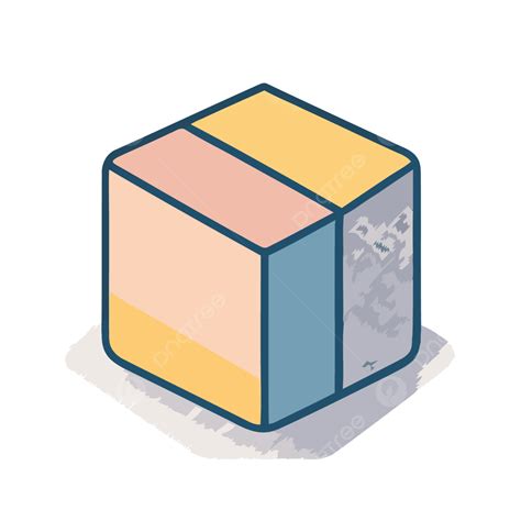 Colorful Square Shaped Cube Vector A Lineal Icon Depicting Pattern