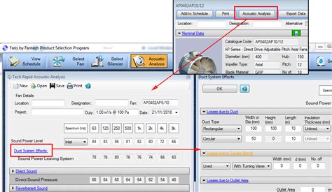 acoustic analysis part 1 product selection program fantech