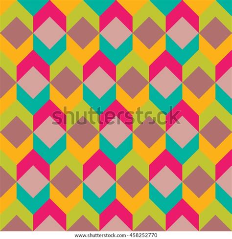 Seamless Pattern Stripe Diamond Square Background Stock Vector Royalty Free 458252770