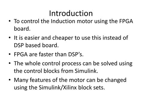 Ppt Three Phase Induction Motor Control Using Simulink And Fpga Sd 1019 Powerpoint