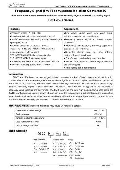 Frequency Signal To Dc Current Voltage Signal Isolation Transmitter Converter And Power Inverter