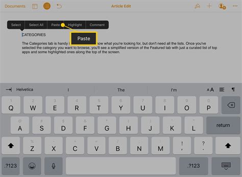 How To Cut Copy And Paste Text On The IPad
