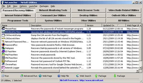 Nirlauncher Collection Of More Than 200 Portable Utilities From Nirsoft