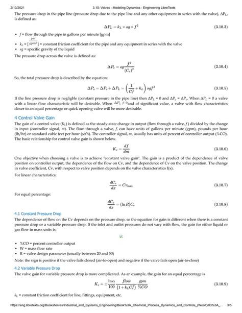 310 Valves Modeling Dynamics Engineering Libre Texts Pdf
