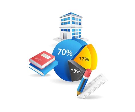 Premium Vector Flat Isometric 3d Concept Illustration Of School Fee