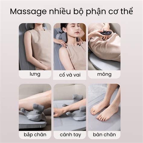Đệm Ghế Massage Toàn Thân Rl28 Đệm Massage Chuyên Sâu Vùng Lưng Và Cổ