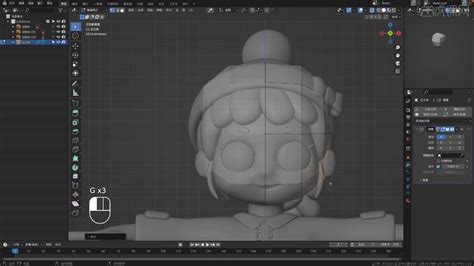 Blender 人物建模 插画人物转三维 Blender教程教程blender（31） 虎课网