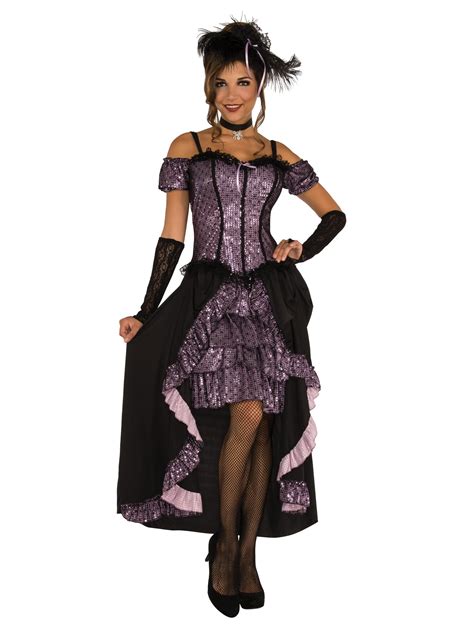 Womens Dance Hall Mistress Costume Wild West Saloon Girl Mistress Costume Saloon Girl