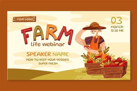 Free Vector Flat Webinar Template For Farming And Cultivation
