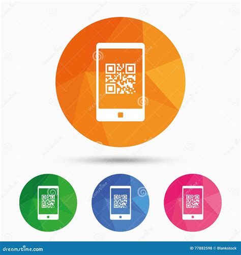 Qr Code Sign Icon Scan Code Symbol Stock Vector Illustration Of