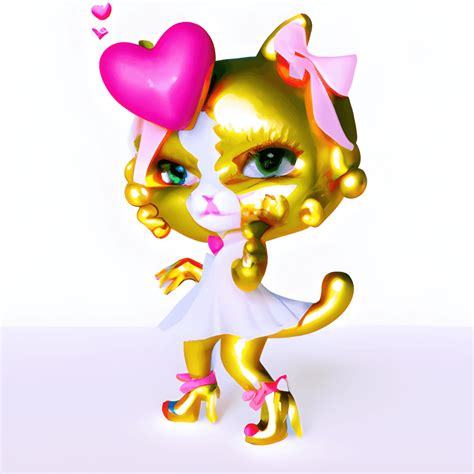 Cute Female Cat 3d Graphic · Creative Fabrica