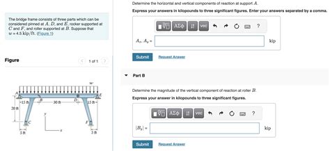 Solved Determine The Horizontal And Vertical Components Of