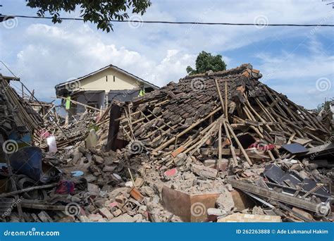 Cianjur West Java Indonesia November 24 2022 Homes Were Damaged