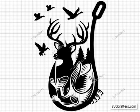 Deer Hunting Svg Fishing Duck Scenery Svg Png Fishing Svg Deer Svg