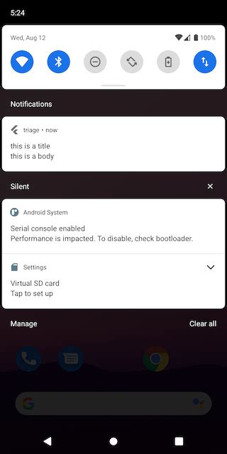 Firebase Messaging All Push Notifications Never Appear In System Tray But Are Logged As