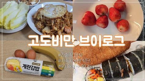 고도비만 브이로그 933kg의 식단일기 지속가능한 식단찾기 야식 안먹는 일주일 후기 아침은 원래 안먹어서 자연스럽게 간헐적단식중 Youtube