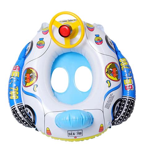 플로트 자동차 수영 액세서리 풍선 어린이 수영 링 베이비 서클 만화 플로팅 고무 사운드 핸들 시트 스티어링 휠 Aliexpress