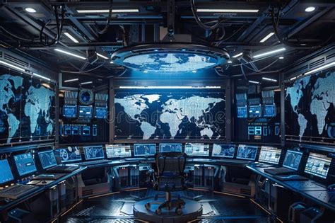 Numerous Computer Monitors Filling A Room Displaying Various Data And