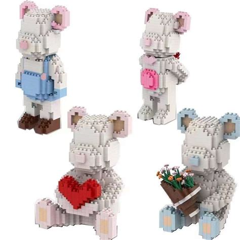 Kv Toy Brick Cute Mini Bear Brick Series Block Shopee Malaysia
