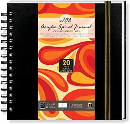 Zen Sangam Artists Spiral Acrylics Journal Square Gsm