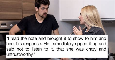 Woman Finds Hidden Note From BF S Ex GF In The Back Of Cabinet I M Creeped Out Because His