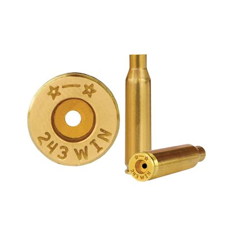 Starline Unprimed Brass 243 Winchester Cartridge Cases 50 Count Fin