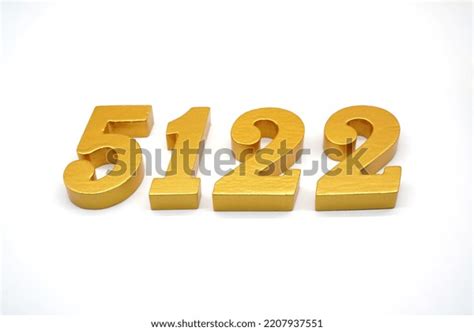 Number 5122 Made Goldpainted Teak 1 Stock Photo 2207937551 | Shutterstock