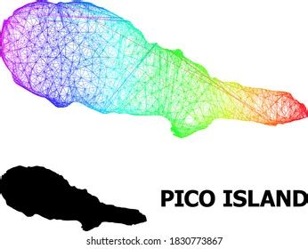 Wire Frame Solid Map Pico Island Stock Vector Royalty Free 1830773867 Shutterstock