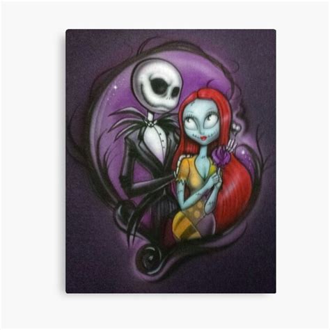 Jack And Sally Canvas Print For Sale By Njoy888 Redbubble