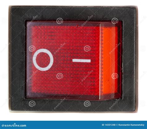 Red Power On Off Switch Stock Photo Image Of Switch Electric 14331248
