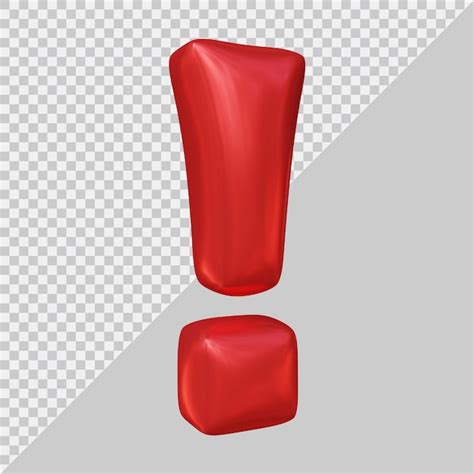 Symbole De Point D Exclamation Dans Le Rendu 3d PSD Premium