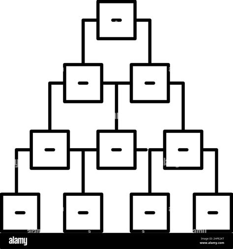 Hierarchy Diagram Line Icon Vector Illustration Stock Vector Image Art Alamy