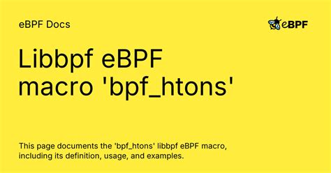 Libbpf Ebpf Macro Bpfhtons Ebpf Docs