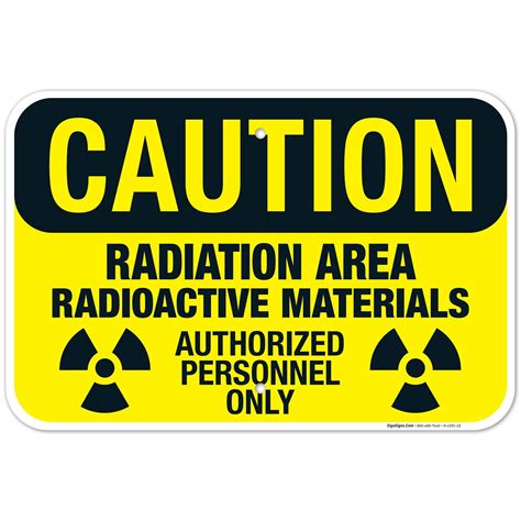 Printable Radiation Area Sign